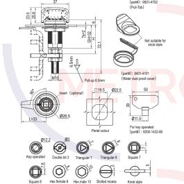 Compression Latch Tubular Key Operated with Adjustable Grip | Metrol ...