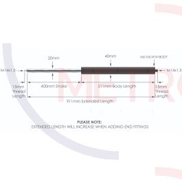 NS-20-40-400 Variable Force Gas Strut