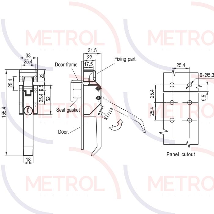 Over-Center Draw Latch | Access Hardware | Metrol Motion Control